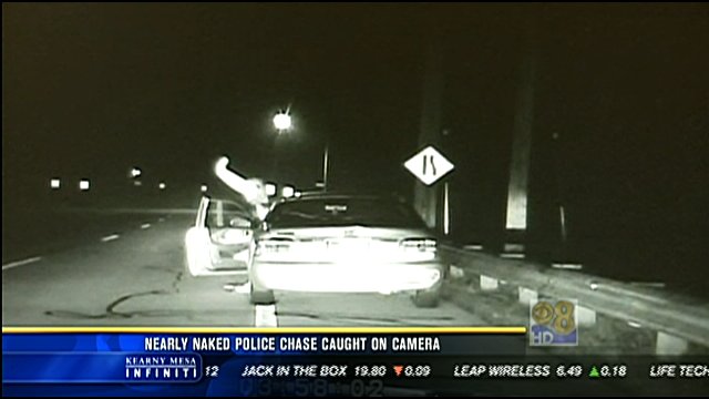 Caught On Tape Nearly Naked Police Chase Cbs News 8 San Diego Ca