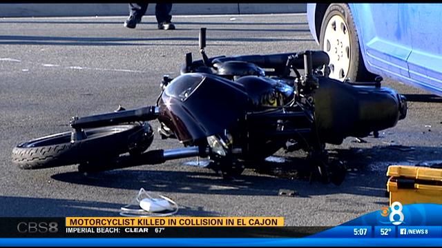 Motorcyclist Killed In Collision In El Cajon Cbs News 8 San Diego