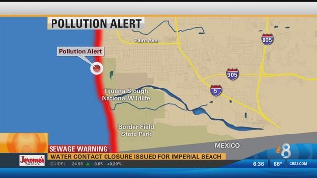 Sewage Warning: Water contact closure issued for Imperial Beach - CBS ...