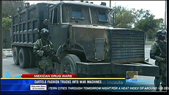 Mexican cartels fashion trucks into war machines - CBS News 8 - San ...
