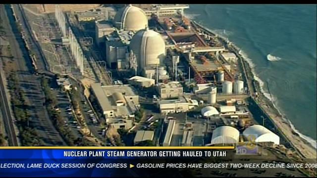 Nuclear plant steam generator getting hauled to Utah - CBS News 8 - San ...